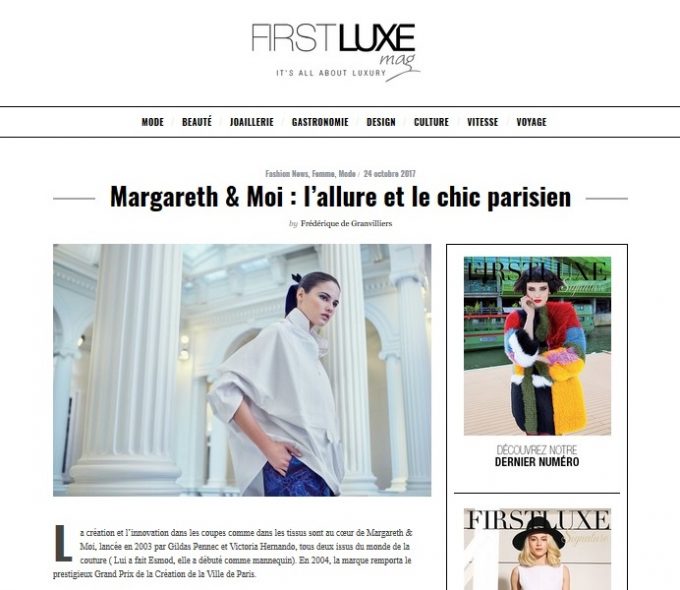 Parution presse dans First Luxe Mag